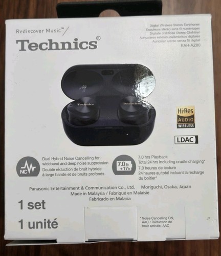 Technics Digital Wireless Stereo Earphones EAH-AZ80 NEW IN BOX!!! | eBay