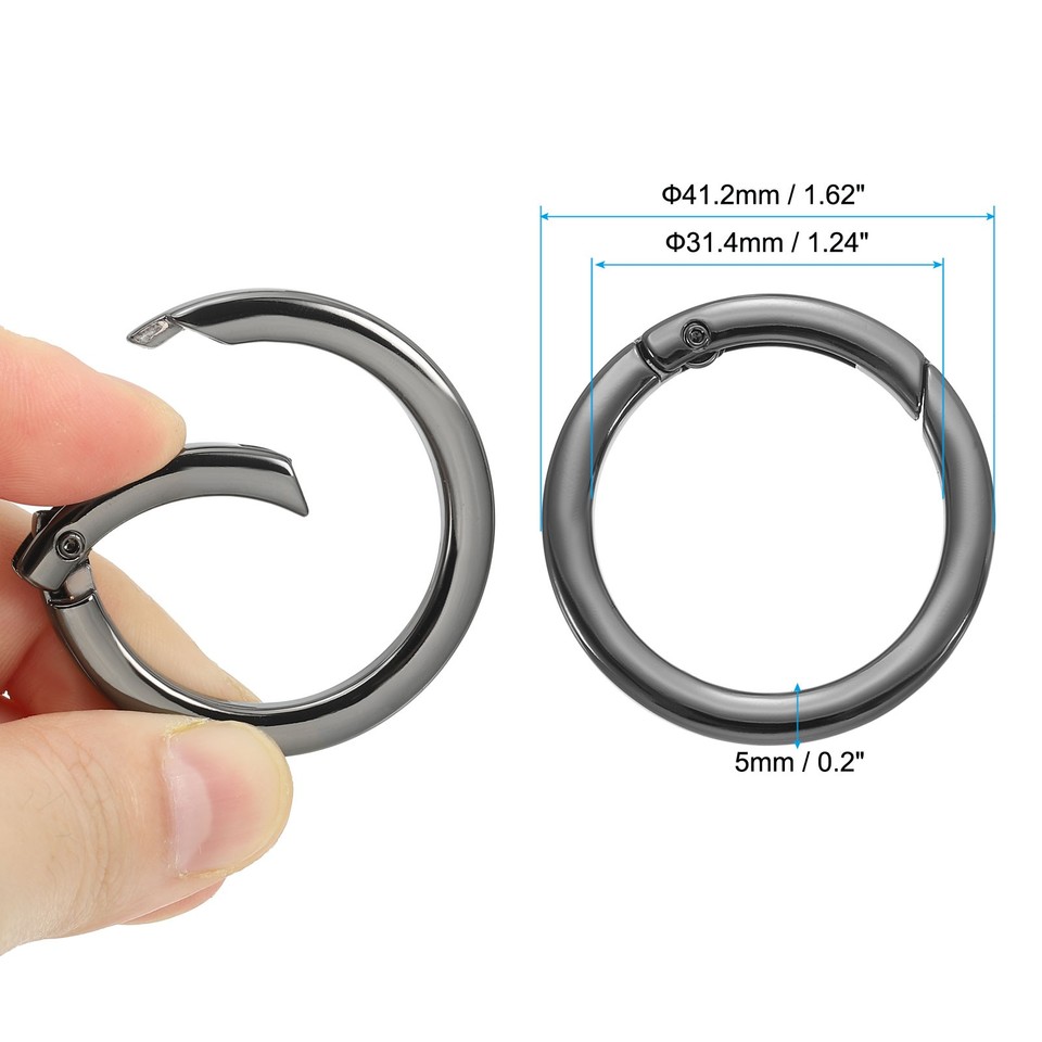 4Pcs 41mm Flat Trigger Spring O Rings Clasp Clip Snap Spring Keyrings ...