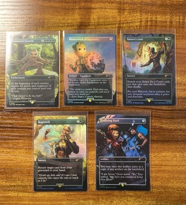 MTG Secret Lair BABY GROOT Bonus Card FOIL SET SLD Marvel X MINT RARE ...