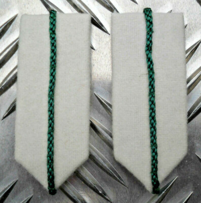 British Army / RAF Officer Cadets Gorget Patch GREEN on WHITE - NEW | eBay