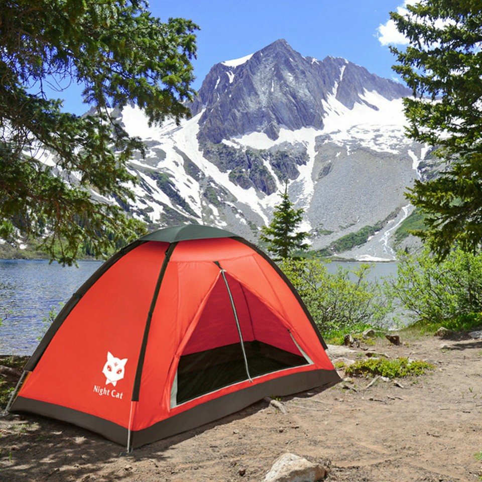 Small One Person Tent Waterproof Backpacking Tent Hiking Camping Sun ...