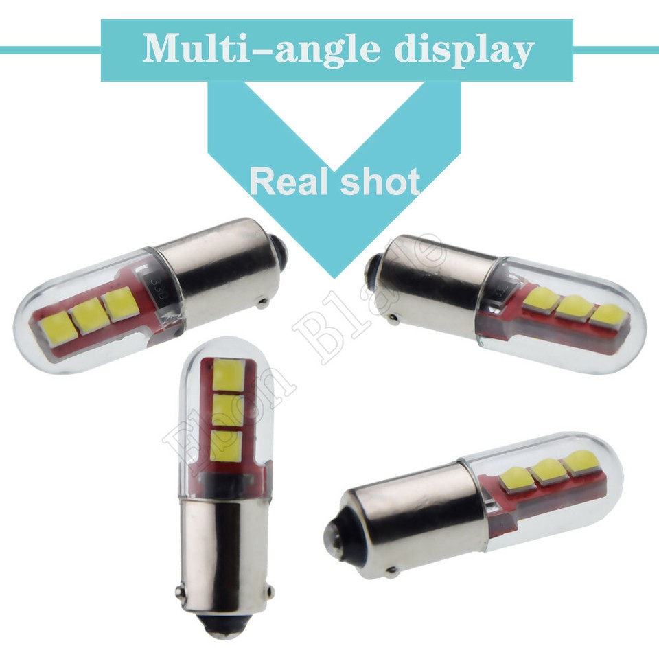 50PCS 12V T4W BA9S SMD LED Lights Bulb 1895 1815 Dash License Plate ...