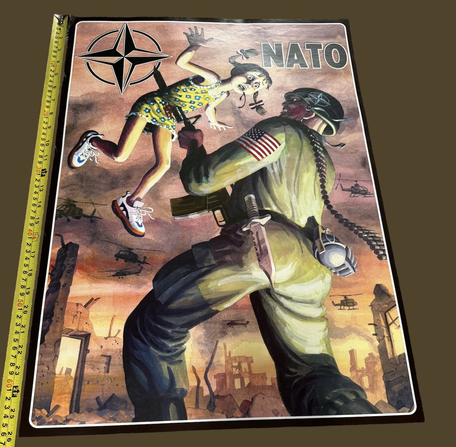 Anti Nato Propaganda Poster Yugoslavia Early 90s Very Rare Communist ...