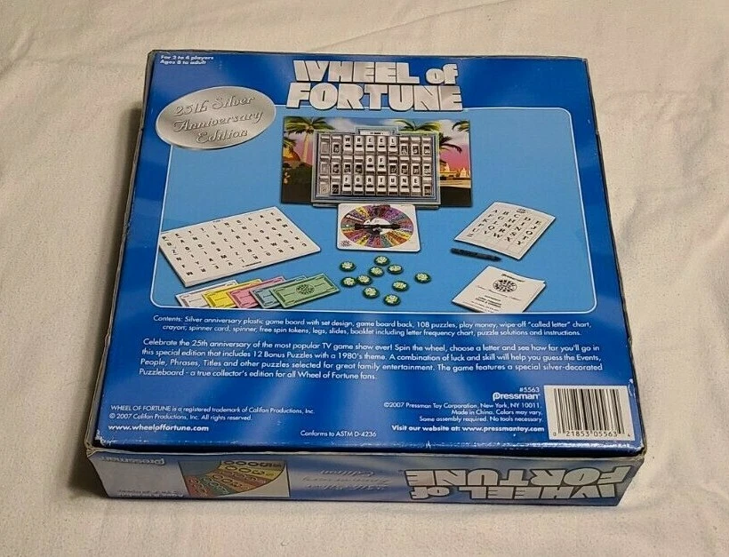 Wheel Of Fortune Board Game 25th Anniversary