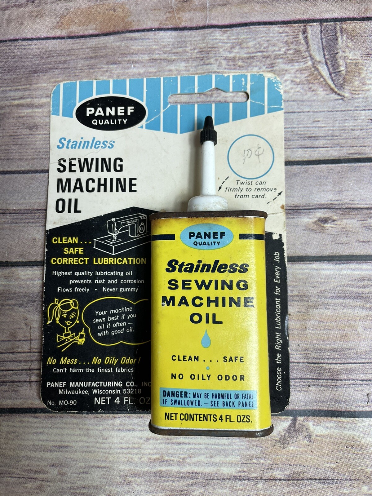 Vintage Panef Stainless Sewing Machine Oil Can 4 Ounce N.O.S. | eBay