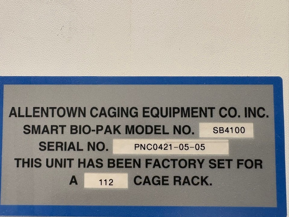 ACE Allentown Caging Equipment Rat Mouse Rack 112 Double Sided Cage ...