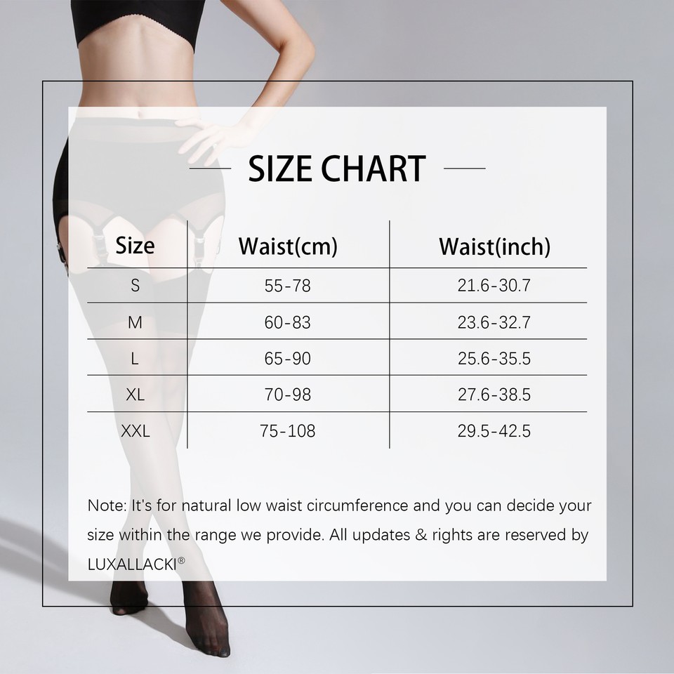 Luxallacki Sheer Mesh 6 Straps Mesh Garter Belt Open Bottom Girdle ...