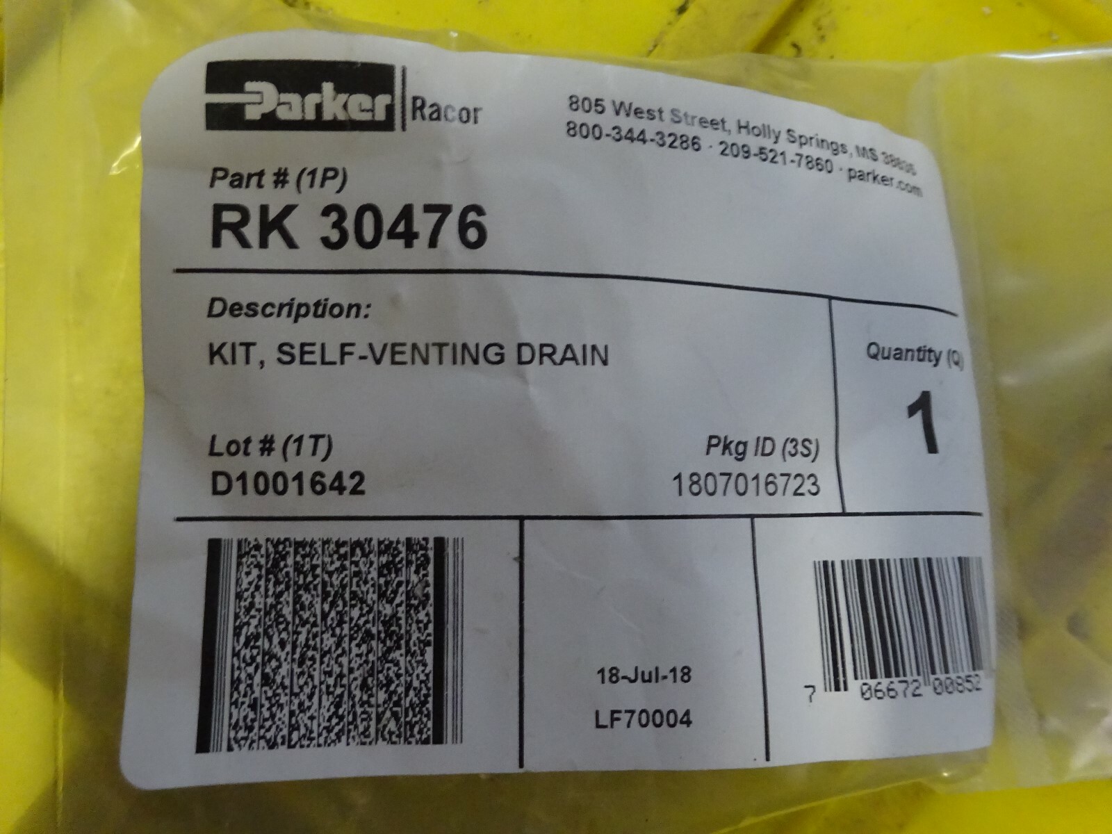 Racor RK30476 Replacement Self Venting Drain Valve Assy | eBay