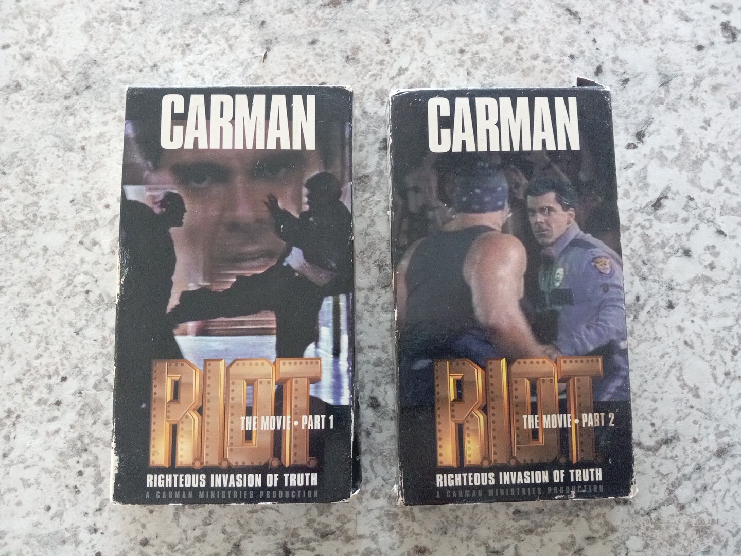 Carman RIOT - The Movie Parts 1 And 2 VHS Tape Lot 1996 Vintage Rare ...
