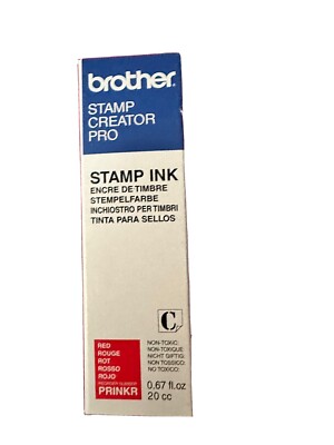 NEW RED Brother Stamp Creator Pro Stamp Ink Refills 20 CC SHIPS N 24HR ...