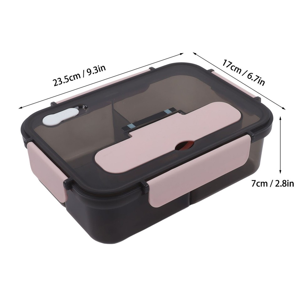 (Pink)3 Compartments Boxes 1500ml Large Capacity Lunch Box For BT | eBay