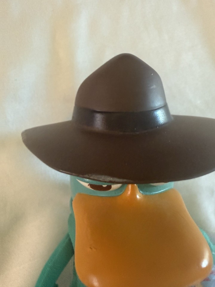 Agent P Perry the Platypus Jakks Action Figure plush Disney Phineas ...