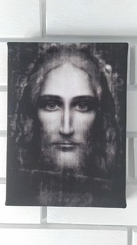 The Shroud of Turin Based Jesus Christ Face Canvas Print, Gallery ...