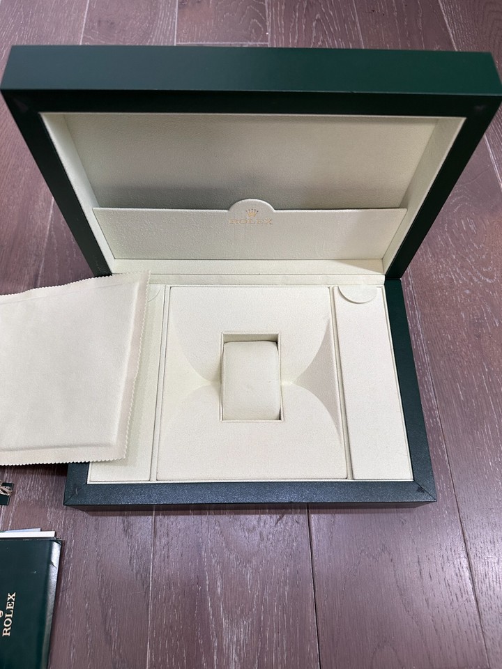 ROLEX Green President Watch Empty Box 33.00.71 with Booklets Rare 11” L ...