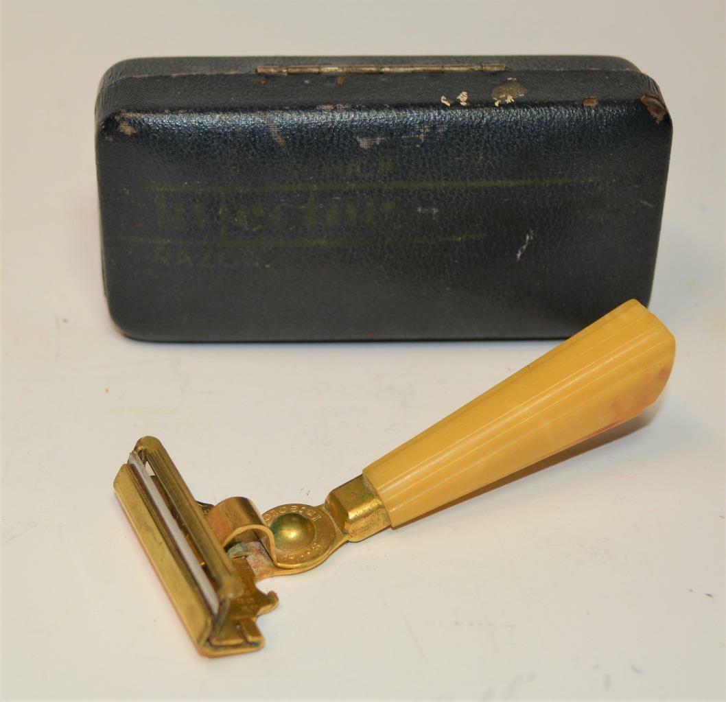 Vtg 1940s Schick Type E3 Injector RARE WW2 armed forces issue SE Razor ...