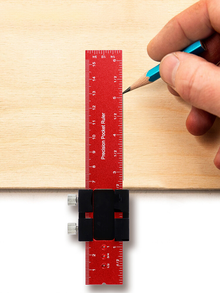 3Pcs Woodworking Ruler Inch and Metric Size Multifunctional Marking ...