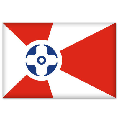 Wichita City Flag car bumper sticker window decal 5" x 3" | eBay