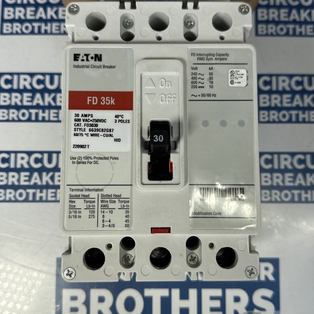 Eaton FD3030 Circuit Breaker for sale online | eBay