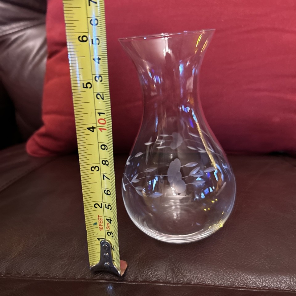 Princess House Heritage Etched Crystal Bulb Vase 6” R05 | eBay UK