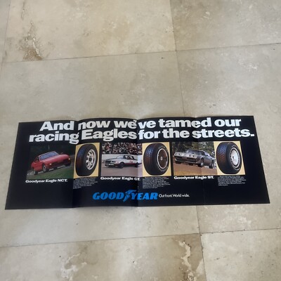 1981 Goodyear Eagles Tires Vintage Print Ad/Poster Racecar Racing Car ...