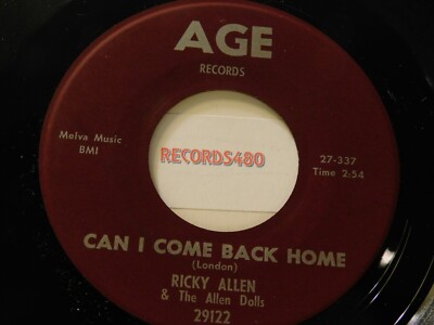 45 Ricky Allen "Can I Come Back Home / Eighty Hour Week" Age 29122 | eBay