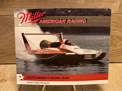 10" x 8" 1983 Miller American Racing Hydroplane Promotional Card Chip ...