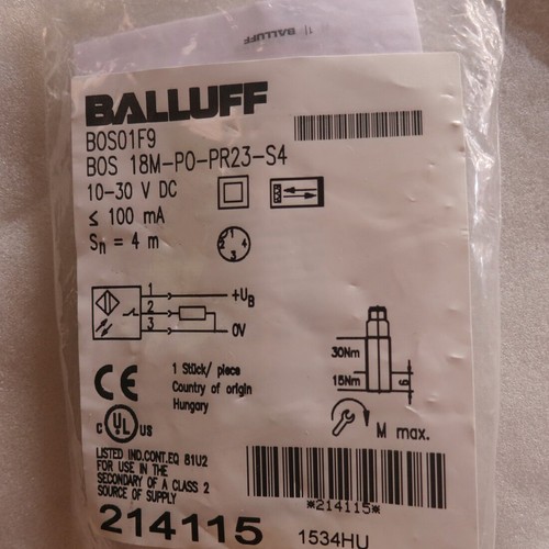 one New BALLUFF BOS 18M-PO-PR23-S4 proximity switch FAST SHIP | eBay