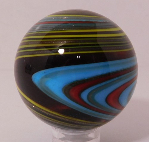 1 -New Divine Handmade Reverse Corkscrew Art Glass Marble -39 MM = 1-1/ ...