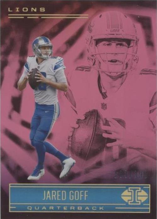 2021 Panini Illusions - Jared Goff #5 Trophy Collection Pink /399 for ...