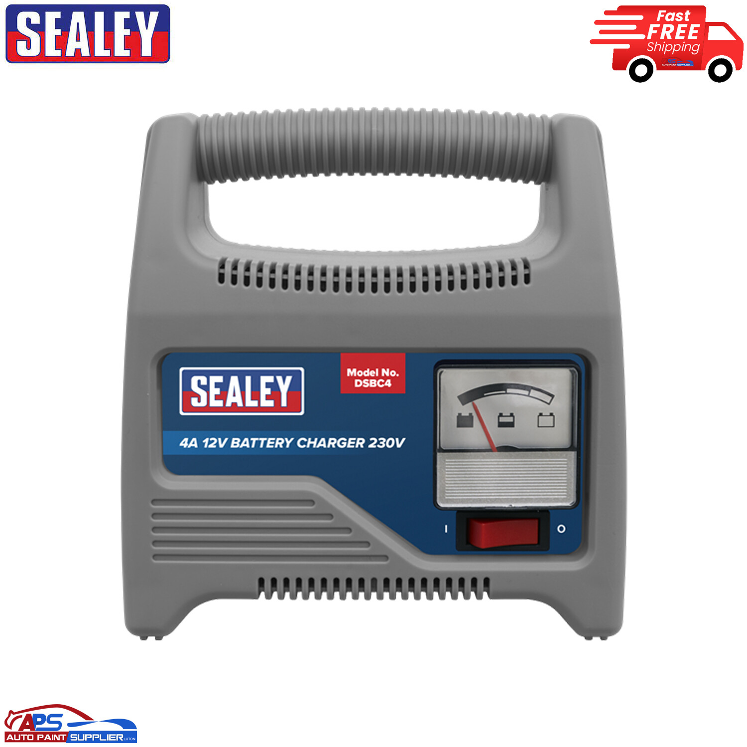 DSBC4 Sealey Battery Charger 12V 4Amp 230V Automatic Car / Bike / Van ...