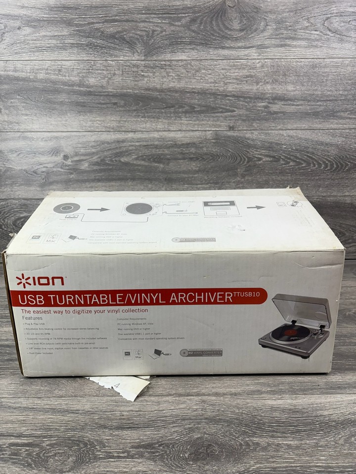 ION TTUSB10 USB Turntable Vinyl Premium Digital LP Conversion System | eBay