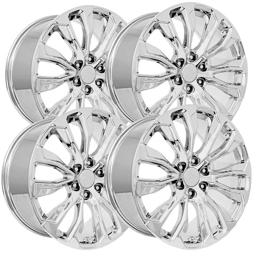 (Set of 4) Replica FR203 Denali 12 Spoke 22x9 6x5.5" +28mm Chrome ...