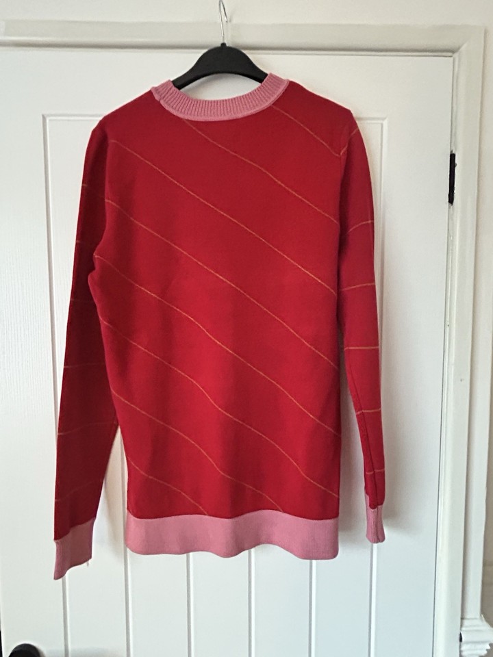 Ted Baker Size 8-10 Red/Pink Long Sleeved Jumper. Excellent Condition ...