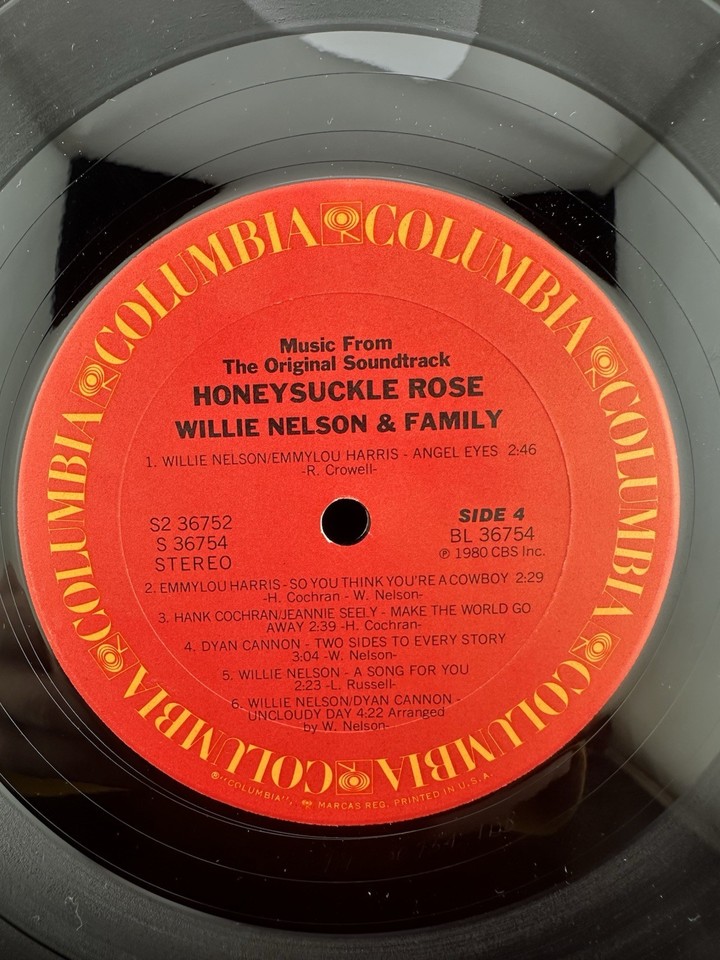 Willie Nelson AND ENTIRE Family Honeysuckle Rose LP Vinyl Signed ...