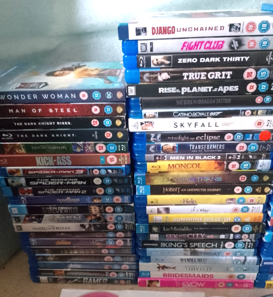 110 x Blu-ray Job Lot/Bundle/Collection: Good Family Mix, No Duplicates ...