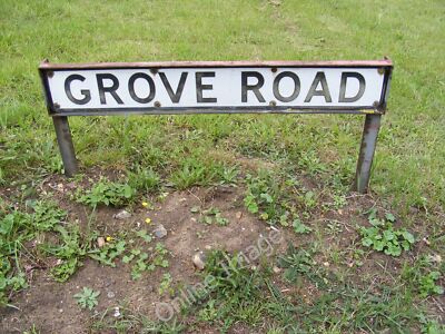 Photo 12x8 Grove Road sign Friston/TM4160 At the junction with the ...