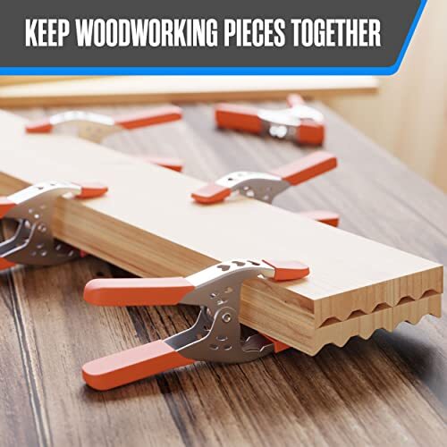 Spring Clamp, a Clamps, Hand Squeeze Clips, 6 Inch, Metal, 8 Pack ...