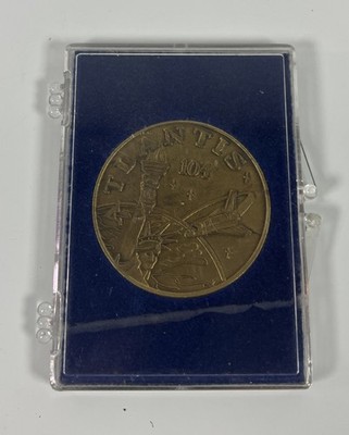 BRONZE COIN 104 STS-1115 MEDAL SPACE SHUTTLE ATLANTIS NASA STATUE OF ...