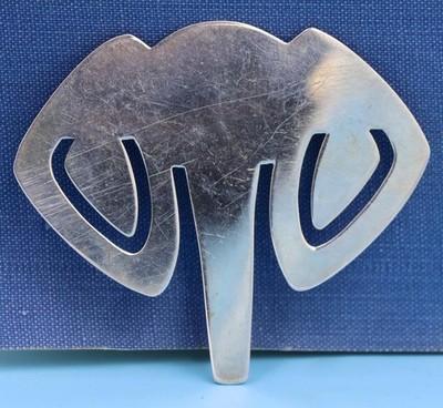 VINTAGE STERLING SILVER BOOKMARK - ELEPHANT - 6+ cm {11} | eBay