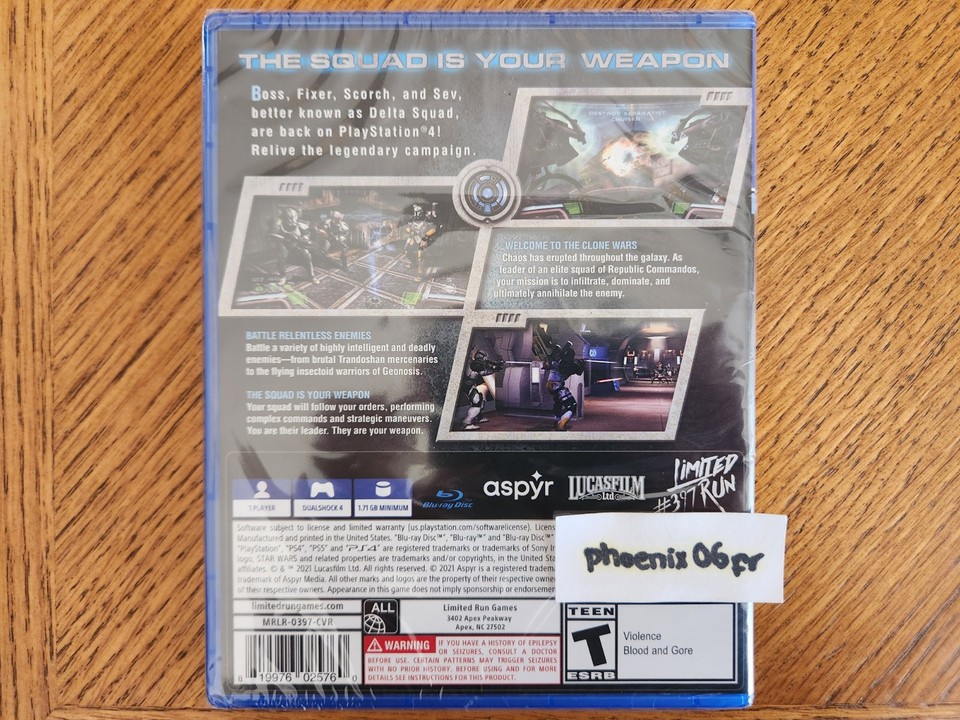 Brand New! Star Wars: Republic Commando (Sony PlayStation 4 PS4 ...