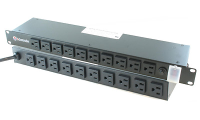 20 Outlet - 19" Inch Rack Mount Power Bar Distribution PDU Tap Strip 15 ...