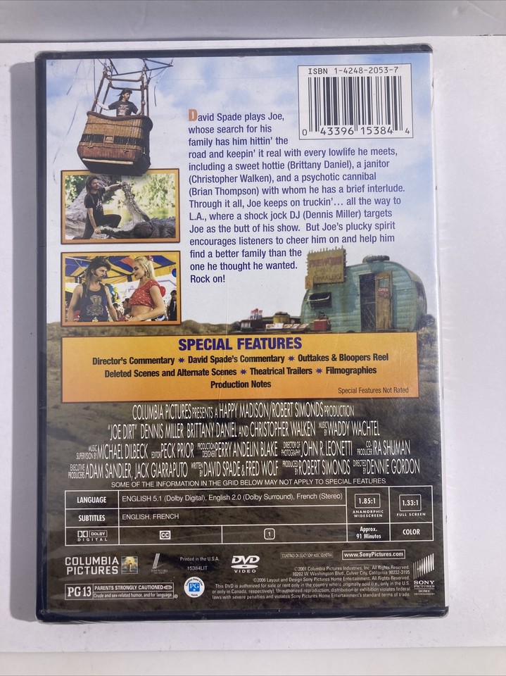 Joe Dirt DVD Funny David Spade Redneck Comedy New Sealed Free Shipping ...