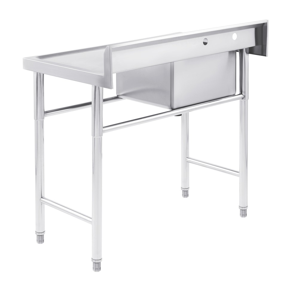 Commercial Sink Stainless Steel Kitchen Utility Sink+Prep Table 39.4x23 ...