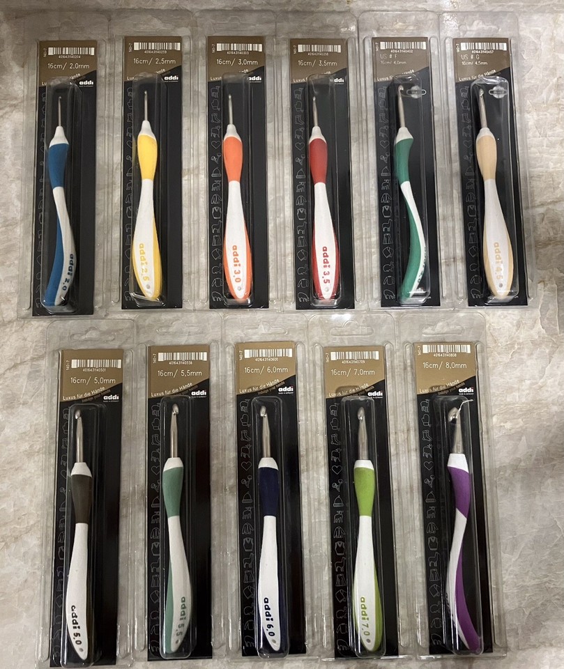 1pc ADDI Swing Crochet Hook Comfortable Hook Colorful~Select a Size | eBay