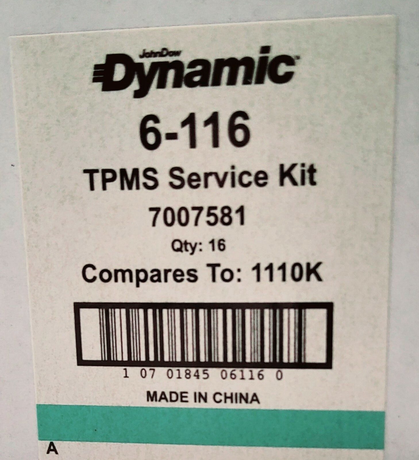 TPMS Service Kit 7007581 Dynamic Automotive 6-116 Pack of 16 | eBay