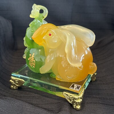 Advanced Artificial Jade Rabbit Statue Ornament - Fengshui Lucky ...