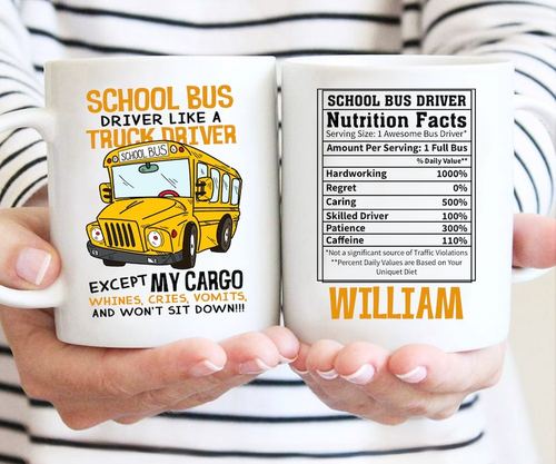 Personalized Bus Driver Mug Bus Driver Gift Worlds Best Bus Driver | eBay