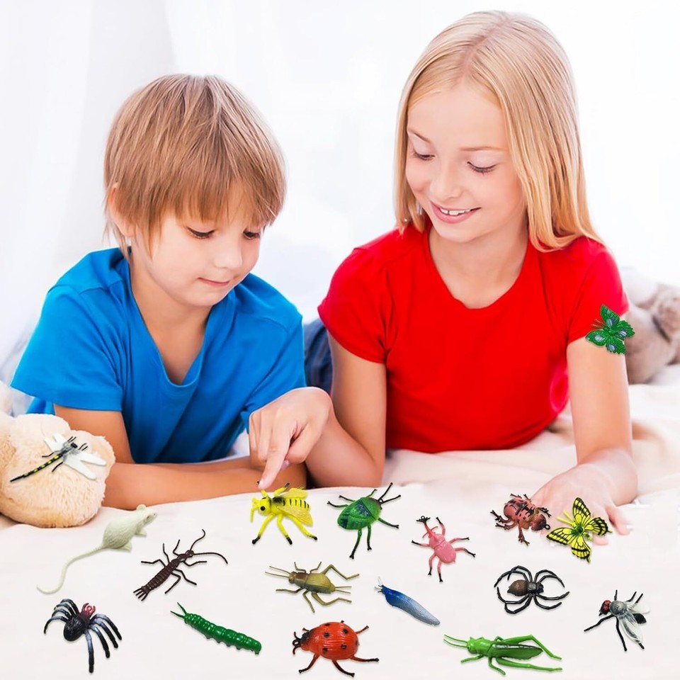 30 Pack Bug Toys Fake Plastic Bugs and Insects for Kids Toddler 30 bugs ...