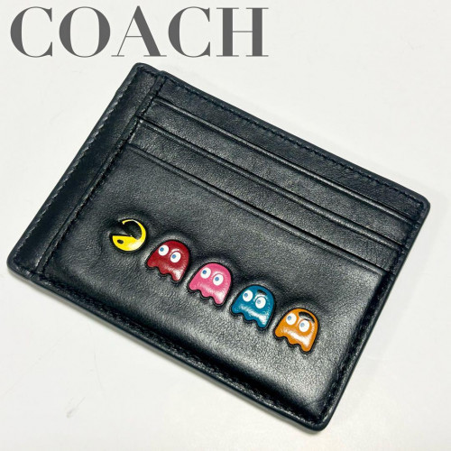 COACH x PAC-MAN Collaboration Leather Pass Card case … - Gem