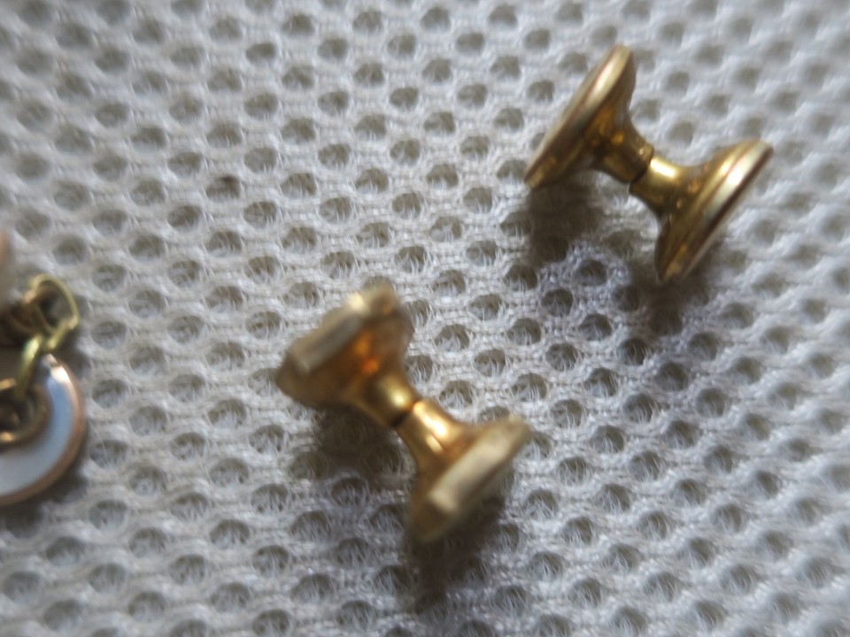 Vintage Screw Top Bakelite Studs Box & mixed vintage cufflinks, tie pin ...